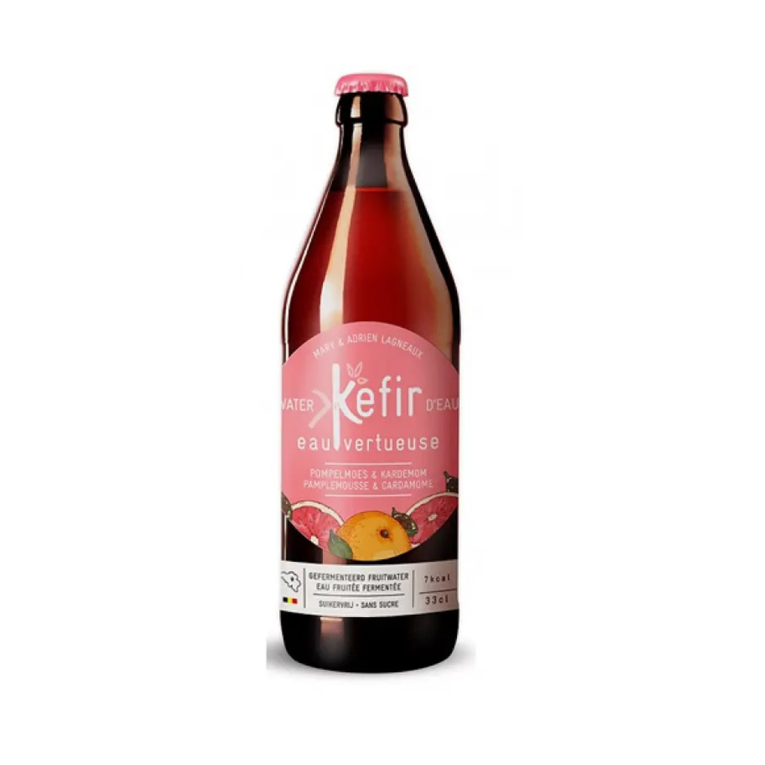 Sugar-Free Water Kefir with Grapefruit and Cardamom | Biologiko Xorio